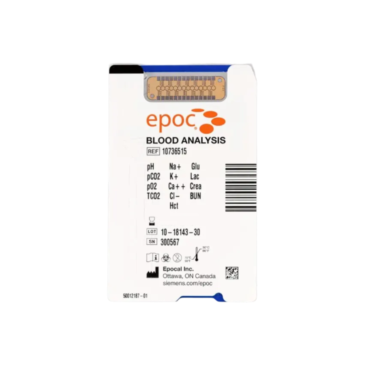 Siemens epoc BGEM BUN Test Cards – 25 Pack (Ref: 10736515) – MedScience ...